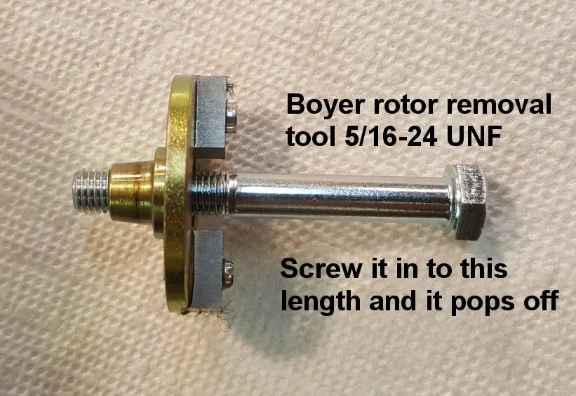 Boyer rotor removal tool 5/16"-24 UNF bolt | Access Norton