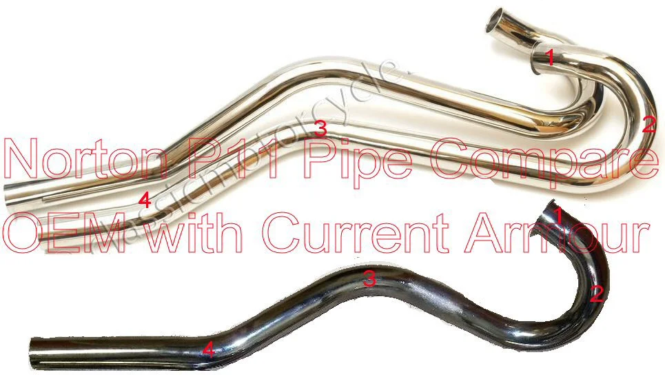 Newly made P11 high level exhaust pipes. | Access Norton